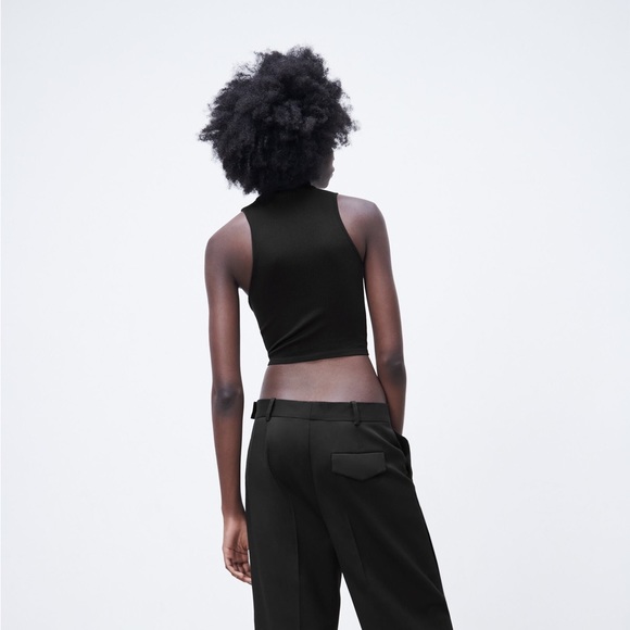 Zara | Tops | Zara Seamless Mock Neck Tank Top | Poshmark